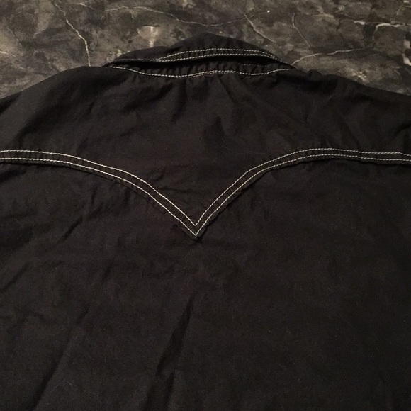 Arizona Jean Company | Shirts | Arizona Blackwhite Stitch Ss Button Up Shirt | Poshmark